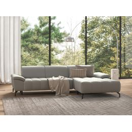 Sit & More Ecksofa SIT & MORE "Cool L-Form", grau (hellgrau), B:290cm H:79cm T:185cm, Sofas, Ecksofa, wahlweise mit Kopfteilverstellung und Vorziehsitz, motorisch