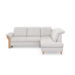 Ecksofa Home Affaire "Dangast L-Form", silber, B:269cm H:92cm T:200cm, Luxus-Microfaser Euphora 100% Polyester, ;Easy Care: 98% Polyester, 2% Polyamid;Luxus-Microfaser Lederoptik: 100% Polyester, Sofas, Ecksofa, Kopfteilverstellung, wahlweise mit motorischer Relaxfunktion