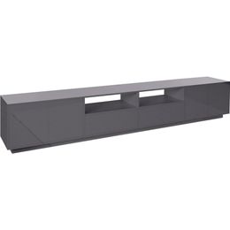 TV-Board Inosign "bloom" Sideboards Gr. B/H/T: 260 cm x 46 cm x 41,4 cm, 2, schwarz (anthrazit hochglanz) TV-Lowboards Breite ca. 260 cm