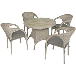 Garten-Essgruppe Garden Pleasure "BASTIA" Sitzmöbel-Sets Gr. B/H/T: 300 cm x 73 cm x 300 cm, beige (sandfarbend, sand) Outdoor Möbel mit bequemer Polsterung