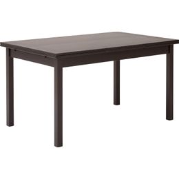 Esstisch HAMMEL FURNITURE "Basic Dinex, schnell innenliegende Einlegeplatten ausziehbar" Tische Gr. B/H/T: 140 cm x 76 cm x 90 cm, Auszugsplatte, grau (wenge) Esstische rechteckig Furnier Massivholz, in zwei Breiten, stabiler dänische Design Tisch