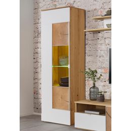 Vitrine VOGL MÖBELFABRIK Schränke beige (altholzeiche, weiß) Vitrinen Höhe 195 cm