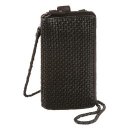 Handytasche Harbour 2nd "Hanni" Gr. B/H/T: 10cm x 18cm x 2,5cm, grau (dark ash) Damen Taschen in Weboptik