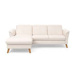 Sit & More Ecksofa SIT & MORE "Romero L-Form", beige (creme), B:245cm H:91cm T:178cm, 100% Polyester, Sofas, Ecksofa, wahlweise mit oder ohne Relax-Funktion, Bettfunktion, Bettkasten