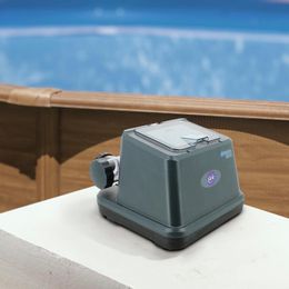 Salzwassersystem GRE "Salz-Elektrolyse System", grau, B:37,5cm H:26cm L:33cm, Kunststoff, Salzelektrolysegeräte, Salzelektrolyse für Pools bis zu 25m3