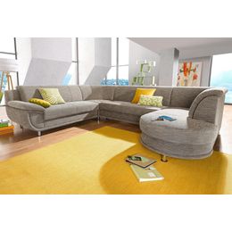 Wohnlandschaft Trendmanufaktur "Rondo, U-Form", beige (sand, beige), B:320cm H:85cm T:94cm, Softlux-Kunstleder;Primabelle-Microfaser;NaturLeder (handschuhweiches Rindsleder in Sitz und Rücken mit SOFTLUX-Kunstleder als Korpus-Bezug);Struktur (23% Polyacryl, 77% Polyester), Sofas, inkl.Federkern, wahlweise mit Bettfunktion