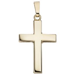 Kreuz-Anhänger Jobo "Anhänger Kreuz" Schmuckanhänger Gr. Gelbgold 585, gelb (gelbgold 585) Damen Anhänger 585 Gold