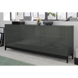 Sideboard Inosign "Metis" Sideboards Gr. B/H/T: 170 cm x 72 cm x 40 cm, grau (anthrazit hochglanz) Breite 170 cm