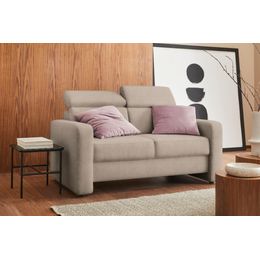 Sit & More 2-Sitzer SIT & MORE "Bologna", beige, B:153cm H:84cm T:93cm, Sofas, inklusive Kopfteilverstellung und Federkern