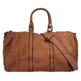 Reisetasche FORTY Gr. B/H/T: 47 cm x 27 cm x 18 cm onesize, braun (cognac) Taschen Handgepäck echt Leder, Made in Italy