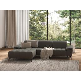 Sit & More Ecksofa SIT & MORE "Cool L-Form", braun (schlamm), B:290cm H:79cm T:185cm, Sofas, Ecksofa, wahlweise mit Kopfteilverstellung und Vorziehsitz, motorisch