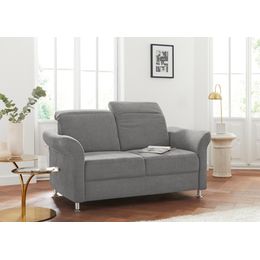 Sit & More 2-Sitzer SIT & MORE "Darwin", grau, B:159cm T:96cm, Sofas, inklusive Federkern, wahlweise mit Kopfteilverstellung