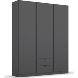 Drehtürenschrank Rauch "StyleUp" Schränke Gr. B/H/T: 136 cm x 197 cm x 54 cm, 3 St., grau (graumetallic) Typ Monochrome mit eleganten, langen Griffstangen in Schrankfarbe