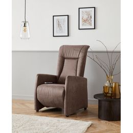 Sit & More TV-Sessel SIT & MORE "Melissa", braun (schokobraun), B:71cm, 100% Polyester, Sessel, wahlweise elektrisch oder manuell verstellbar, optional Aufstehhilfe