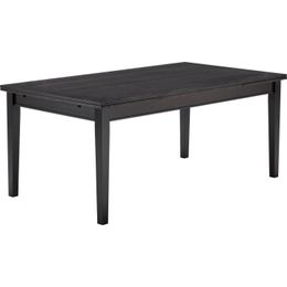 Esstisch HAMMEL FURNITURE "Basic Sami, schnell innenliegende Einlegeplatten ausziehbar" Tische Gr. B/H/T: 180 cm x 76 cm x 100 cm, Auszugsplatte, grau (wenge) Esstische rechteckig 180(280)x100 cm, Furnier Massivholz, stabiler dänische Design Tisch