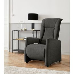 Sit & More TV-Sessel SIT & MORE "Melissa", grau (anthrazit), B:71cm, 100% Polyester, Sessel, wahlweise elektrisch oder manuell verstellbar, optional Aufstehhilfe
