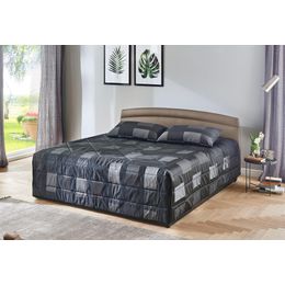Polsterbett, beige (sandfarben), B:170cm L:210cm, Bezug Bett: Kunstleder;Bonnell-Federkernmatratze: 51% Polypropylen, 39% Polyester und 10% Baumwolle;Kaltschaummatratze: 100% Polyester, Bezug abnehm- und waschbar bis 60C, Westfalia Schlafkomfort, Betten, inkl. Bettkasten bei Ausführung mit Matratze