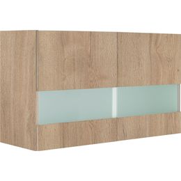 Glashängeschrank Optifit "Roth" Schränke Gr. B/H/T: 100 cm x 57,6 cm x 34,6 cm, 2 St., Komplettausführung, braun (wildeichefarben, wildeichefarben) Breite 100 cm