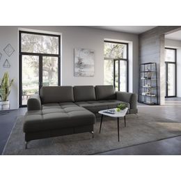Sit & More Ecksofa SIT & MORE "Bendigo L-Form", braun (mokka), B:284cm H:84cm T:175cm, Sofas, Ecksofa, inklusive Sitztiefenverstellung, Bodenfreiheit 12 cm, in 2 Fu&szlig;farben