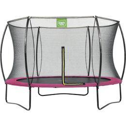 Gartentrampolin EXIT "Silhouette" Trampoline Gr. Ø 305 cm, rosa (schwarz) Kinder mit Sicherheitsnetz