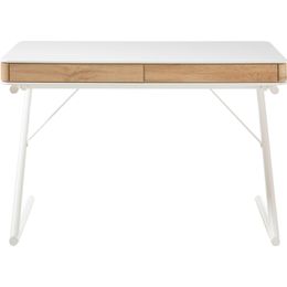 Schreibtisch MCA furniture "Bukarest" Tische Gr. B/H/T: 120 cm x 75 cm x 60 cm, weiß (weiß matt, weiß, matt) Schreibtische matt mit Schubladen, Breite 120 cm