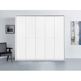 Drehtürenschrank Rauch "Oteli" Schränke Gr. B/H/T: 230 cm x 231 cm x 58 cm, ohne Beleuchtung, 5 St., weiß Drehtürenschränke inkl. Passepartout optional mit Beleuchtung