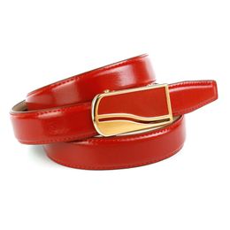 Ledergürtel Anthoni Crown Gr. 100, rot, Damen, Leder, unifarben, Gürtel, 2,4 cm femininer Ledergürtel in rot