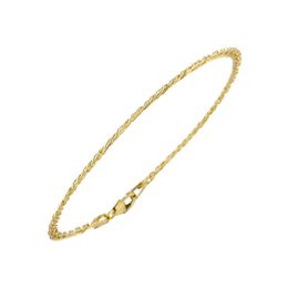 Goldarmband Jobo Armbänder Gr. Gelbgold 333, goldfarben (gelbgold 333) Damen Armbänder Gold Zwillings-Panzerarmband 333 19 cm