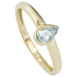 Goldring Jobo Fingerringe Gr. 50, Gelbgold 333, goldfarben (gelbgold 333) Damen 333 Gold mit Blautopas