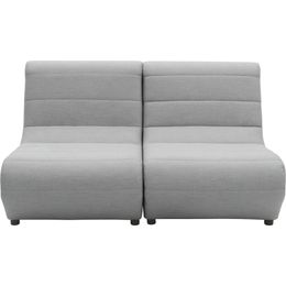 2-Sitzer DOMO collection "Soleil, pflegeleichter und wetterfester Bezug", silber, B:146cm H:80cm T:102cm, 100% Olefin, Sofas, Outdoor, besonderes Design und Formgebung, individuell erweiterbar