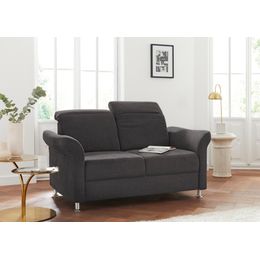 Sit & More 2-Sitzer SIT & MORE "Darwin", grau (fango), B:159cm T:96cm, Sofas, inklusive Federkern, wahlweise mit Kopfteilverstellung
