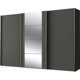 Schwebetürenschrank wimex "Bern Schiebetürenschrank TOPSELLER" Schränke Gr. B/H/T: 313 cm x 210 cm x 64 cm, 3 St., grau (graphit) Schwebetürenschränke und Schiebetürenschränke Schrank mit zusätzlicher Innenausstattung, Garderobe Bestseller