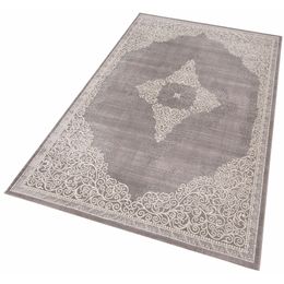 Teppich MERINOS "Elite 23045" Teppiche Gr. B/L: 160 cm x 230 cm, 12 mm, 1 St., grau Orient Design, Vintage, Kurzflor