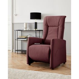 Sit & More TV-Sessel SIT & MORE "Melissa", rot (bordeaux), B:71cm, 98% Polyester 2% Polyamid, Sessel, wahlweise elektrisch oder manuell verstellbar, optional Aufstehhilfe