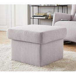 Sit & More Stauraumhocker SIT&MORE "Melissa" Hocker Gr. H/T: 48 cm x 60 cm, Soft clean, mit Stauraum, silberfarben (silber) Hocker mit Stauraum klassisches Design, optional in dem Wasser zu reinigendem Bezug