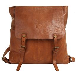 XZONE Cityrucksack X-ZONE Gr. B/H/T: 35 cm x 31 cm x 15 cm, braun (cognac) Rucksäcke echt Leder