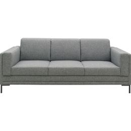 3-Sitzer "LOOKS VII", grau (salz, pfeffer), B:210cm H:82cm T:90cm, 100% Polyester, LOOKS by Wolfgang Joop, Sofas, klare Linien, edles Design