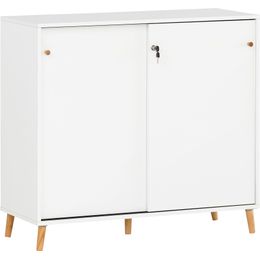 Aktenschrank Schildmeyer "Serie 500" Schränke Gr. B/H/T: 100 cm x 92,6 cm x 41,0 cm, 2 St., weiß Aktenschränke Breite 100 cm, abschließbar