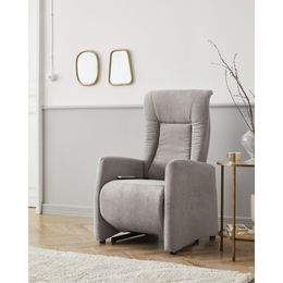 Sit & More TV-Sessel SIT & MORE "Melissa", grau (elephant), B:71cm, 100% Polyester, Sessel, wahlweise elektrisch oder manuell verstellbar, optional Aufstehhilfe