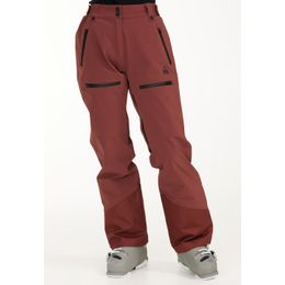 Skihose SOS "Silverton", Damen, Gr. XL, EURO-Größen, rot, 84% Nylon, 16% Elasthan, unifarben, casual, lang, Hosen, mit wasserdichter Membran