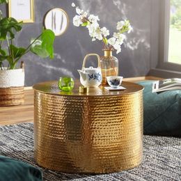 Wohnling Couchtisch RAHI 61 x 40,5 x 61 cm Gold