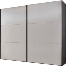 Schwebetürenschrank Wiemann "Korfu" Schränke Gr. B/H/T: 246,9 cm x 217 cm x 67 cm, 2 St., grau hochwertige Beschläge