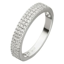 Silberring Jobo Gr. 52, silber (silber 925), Fingerringe, Damen, 52, Silber 925 (Sterlingsilber), Silberring, 925 Silber mit 69 Zirkonia