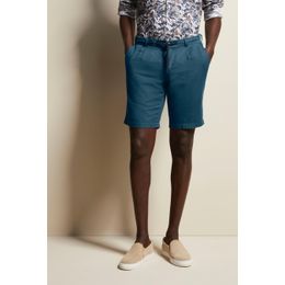 Bermudas Bugatti Gr. 58, Normalgrößen, blau (marine) Herren Hosen Shorts in schöner Leinen-Mix-Qualität