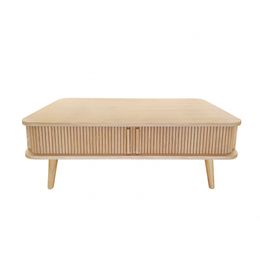 Couchtisch WOODMAN "Rove" Tische Gr. B/H/T: 107,5 cm x 41 cm x 58 cm, beige (natur, natur, natur) besonderes Design, teilmassiv, Breite 107 cm