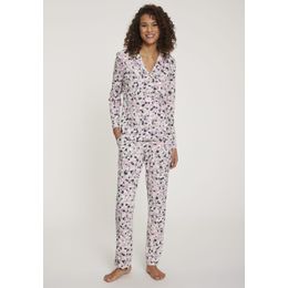 Pyjama Vivance Dreams Gr. 32/34, bunt (bunt, gepunktet) Damen Homewear-Sets Pyjamas mit Aquarell-Muster