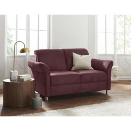 Sit & More 2-Sitzer SIT & MORE "Darwin", rot (bordeaux), B:159cm H:83cm T:96cm, Sofas, inklusive Federkern, wahlweise mit Kopfteilverstellung