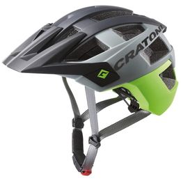 Mountainbikehelm Cratoni "MTB-Fahrradhelm AllSet" Gr. 54, schwarz (schwarz, lime matt), Helme, 54/58 Kopfumfang: 54cm - 58cm, Reflektoren