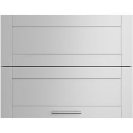 Falttürenschrank Optifit "Ahus" Schränke Gr. B/H/T: 90 cm x 70,4 cm x 34,9 cm, grau (hellgrau matt, hellgrau) Drehtürenschränke Breite 90 cm