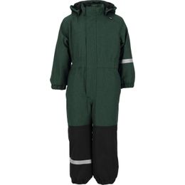 Schneeoverall ZIGZAG "Neverland" Gr. 116, EURO-Größen, grün (grün, schwarz) Kinder Overalls Kinder-Outdoorbekleidung für aktive Tage bei jedem Wetter